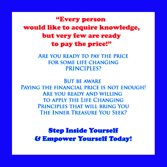 Pay the price acquiring Knowledge | Personal Development through Self ...